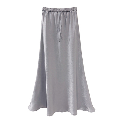 misslady缎面温柔醋酸鱼尾半身裙女高腰修身显瘦长裙春季新款百搭