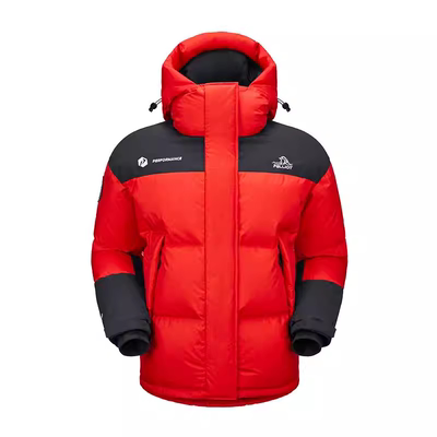 冰河马年限定岩浆红1000蓬羽绒服