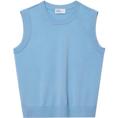 BLUE ERDOS 春季新品时尚简约圆领百搭纯色无袖背心B256D2003