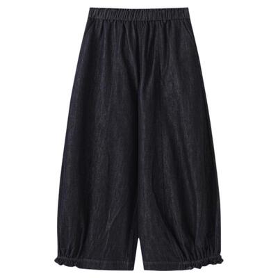 西町村屋休闲感灯笼裤女装2026春季新款文艺感花苞裤子XHAC10209