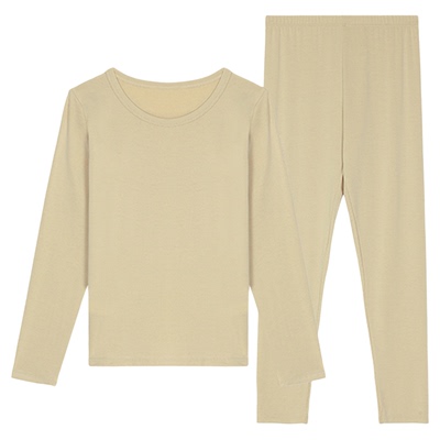 安莉芳专柜新品圆领长袖女童打底套装儿童薄款秋衣秋裤EDK0323