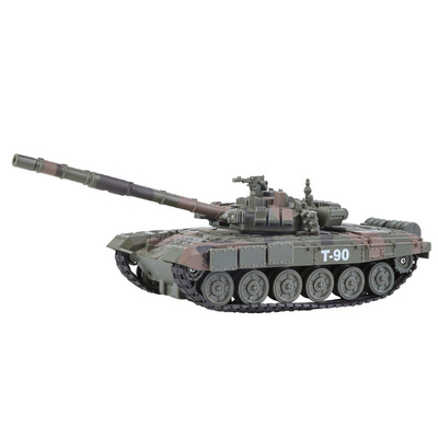 仿真合金T90主站坦克模型回力声光可喷雾履带军事装甲玩具车摆件