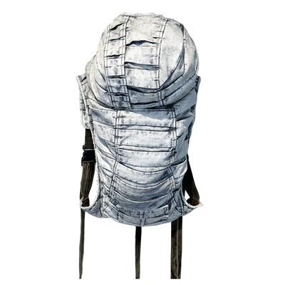 CHAUNK解构褶裥扎染做旧双肩包