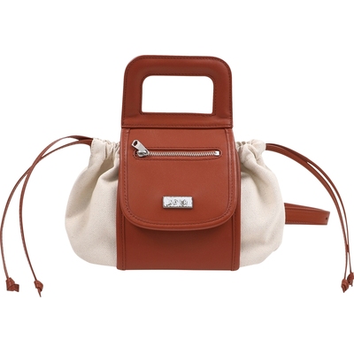 皮革手提ADERERROR街头水桶包