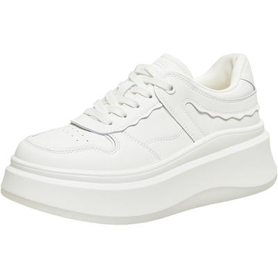 TATA他她小花芽小白鞋2026春季鞋子女鞋厚底增高休闲板鞋GCD12AM6