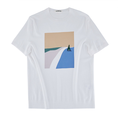 日本进口凉感冰丝纱线男士T恤衫