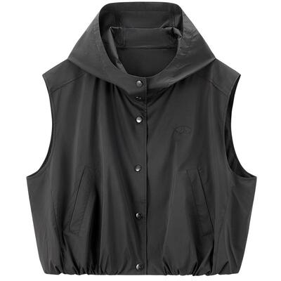 【商场同款】乐町2025夏季新款连帽休闲马夹外套背心C2BGF2105