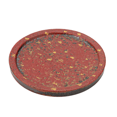 老岩泥铁红釉粗陶杯垫