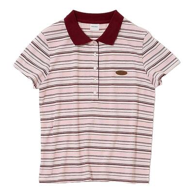 MOUSSY 春季新品美式复古学院风条纹POLO衫T恤010IS290-8511
