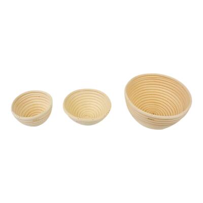 三能面包圆形发酵篮纹路清晰