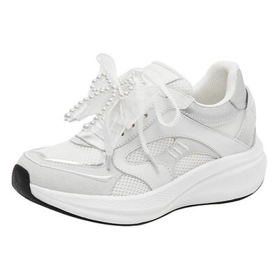 思加图运动鞋厚底增高休闲鞋透气女鞋H2921AM5