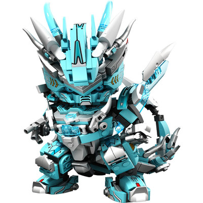 2026新款十二生肖辰龙机甲积木拼装玩具国潮熊猫摆件儿童男孩礼物