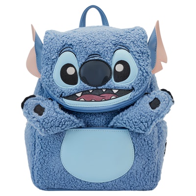 迪士尼史迪奇正版毛绒迷你背包女