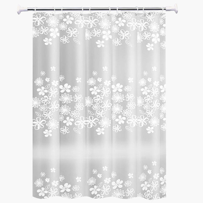 卫生间浴帘塑料防水防霉套装帘子免打孔隔断门帘挂帘浴室洗澡窗帘