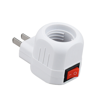 二脚灯头插座带开关e27家用插头