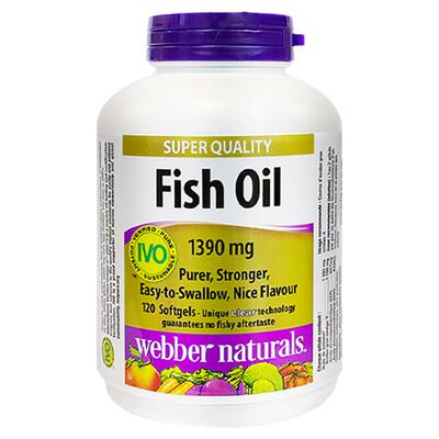 加拿大伟博99%高浓度1100mg深海鱼油软胶囊120粒Omega-3高含量DHA