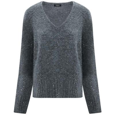 气质灰色亮片加厚针织衫