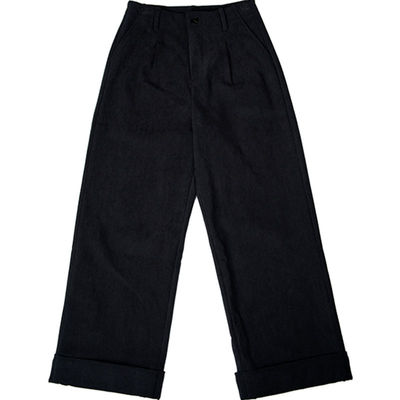 oo&vv加厚灯芯绒裤小个子休闲裤女25秋冬新款高腰保暖喇叭阔腿裤