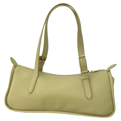 2026新款女士牛皮质法棍腋下包