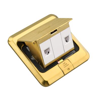 六类网络地插五孔加接口模块