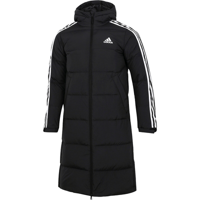 阿迪达斯长款羽羽绒服男