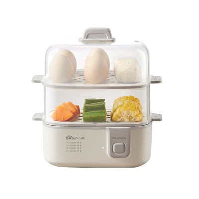 小熊煮蛋器蒸蛋器双层家用小型蒸煮一体早餐机鸡蛋羹迷你煮蛋神器