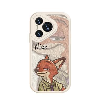 尼克朱迪情侣手机壳兔子狐狸油画
