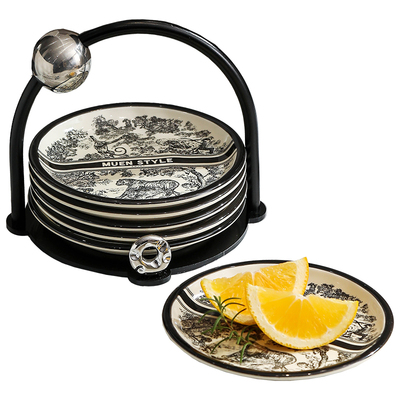 漫时光吐骨碟家用食品级轻奢高级感餐桌垃圾盘碟精致陶瓷渣盘碟子