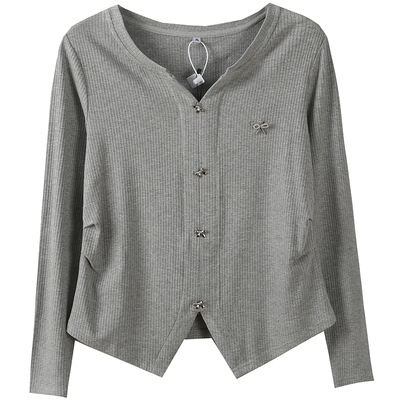 针织衫甜美小心机蝴蝶结减龄显瘦