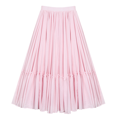 文艺超大摆女裙荷叶边