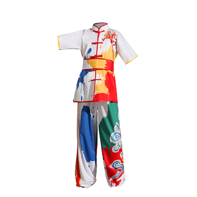 儿童武术功夫太极表演男女练功服装中小学生运动会中国打鼓演出服