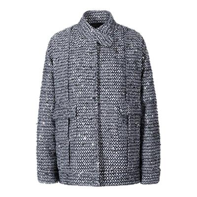 CAN早春新款静奢风亮片外套+半裙