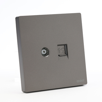 86型六类电脑电视面板插座正泰