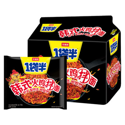 今麦郎一袋半韩式火鸡面干拌面