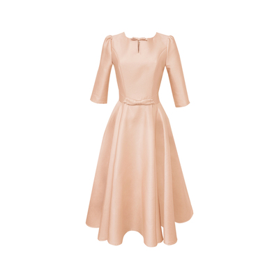 Lazy Didi金粉世家 千金仪式感 双色长裙仿貂披肩气质复古公主裙