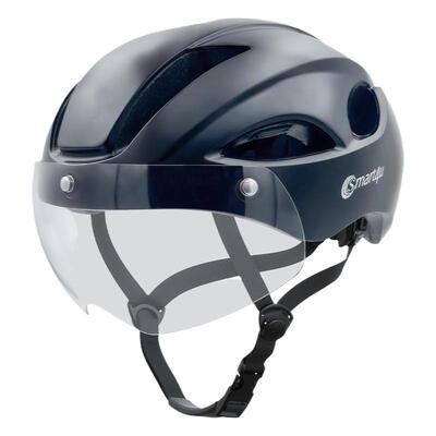 骑行头盔带磁吸式变色风镜车头盔