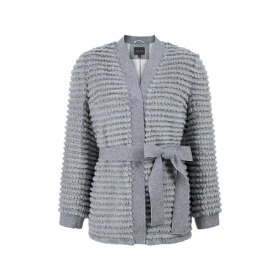 MARYLING烟灰色水貂毛外套