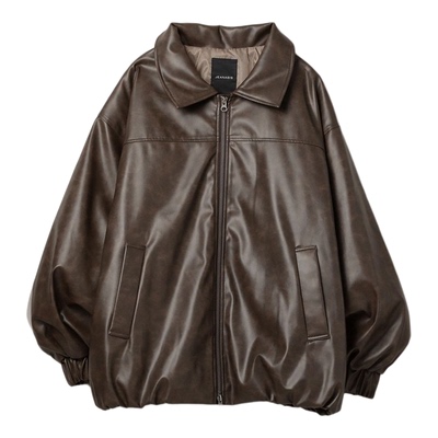 JEANASIS 皮衣女冬季新款时尚机车翻领日系仿皮质外套282684