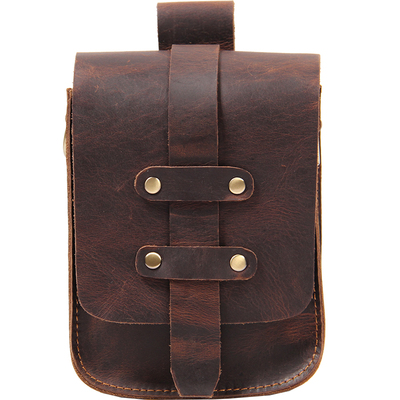 腰包牛皮男士单肩疯马机车斜挎包