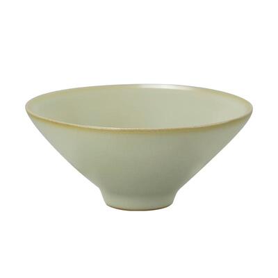 青澹月白汝窑开片可养斗笠杯