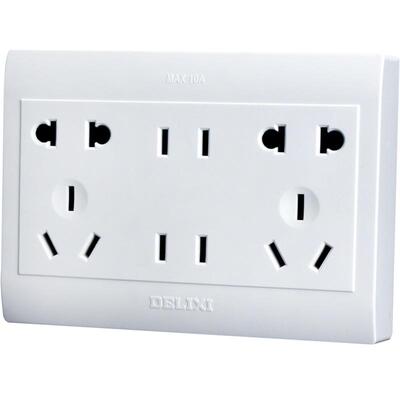 德力西明装开关插座调速空调16A