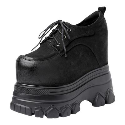 单鞋夏柏姿真皮内增高小个子