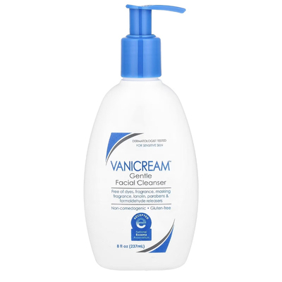 美国Vanicream温和洗面乳敏感肌油干皮清洁滋润无刺激洗面奶237ml