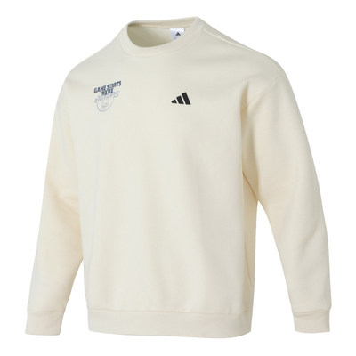 阿迪达斯男加绒保暖印花卫衣