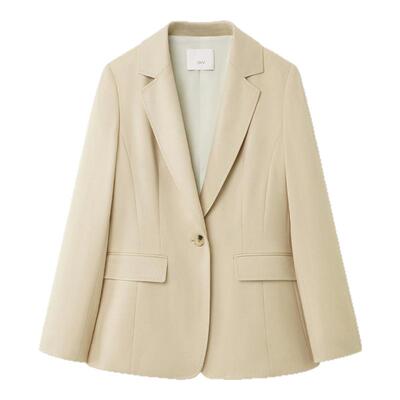 OVV秋冬女装优雅平驳领修身休闲羊毛西服外套GWXAJ34104A