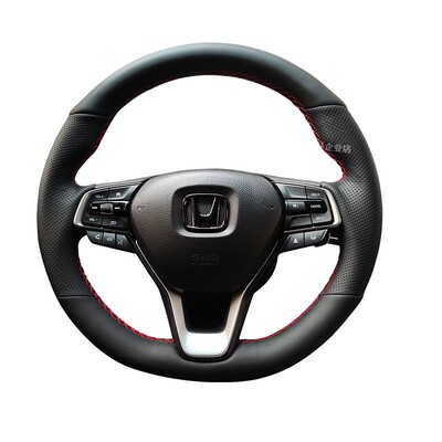 汽车方向盘套真皮手缝保护把套专用标致2008/206/207/3008/301307
