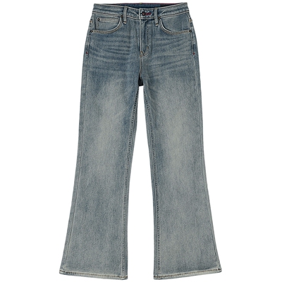 【张凌赫代言】Lee软fufu商场款427喇叭恒温女牛仔裤保暖潮流