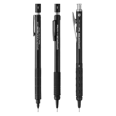 官方旗舰店 日本Pentel派通60th周年限定低重心黑色自动铅笔0.5mm金属制图绘图GRAPH套装PG505/PG1015/PG1005