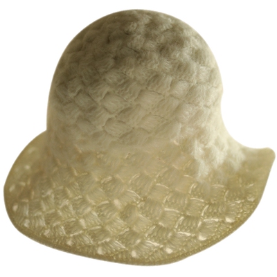 手工松针马海毛渔夫帽秋冬盆帽