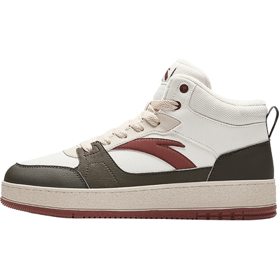 安踏元年2皮面防泼水高帮棉鞋男